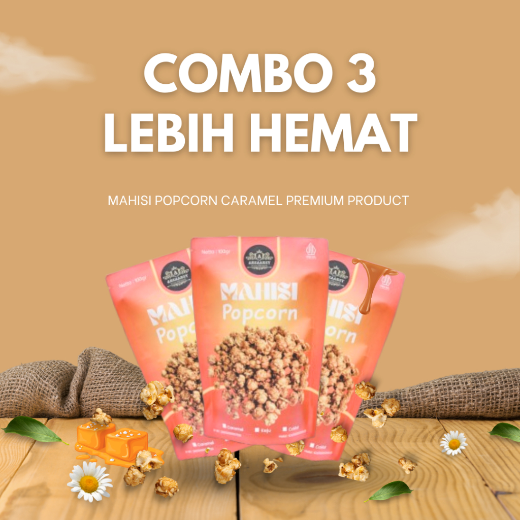 Jual 3 Bungkus popcron caramel 200Gram (COMBO 3) - popcron caramel ...