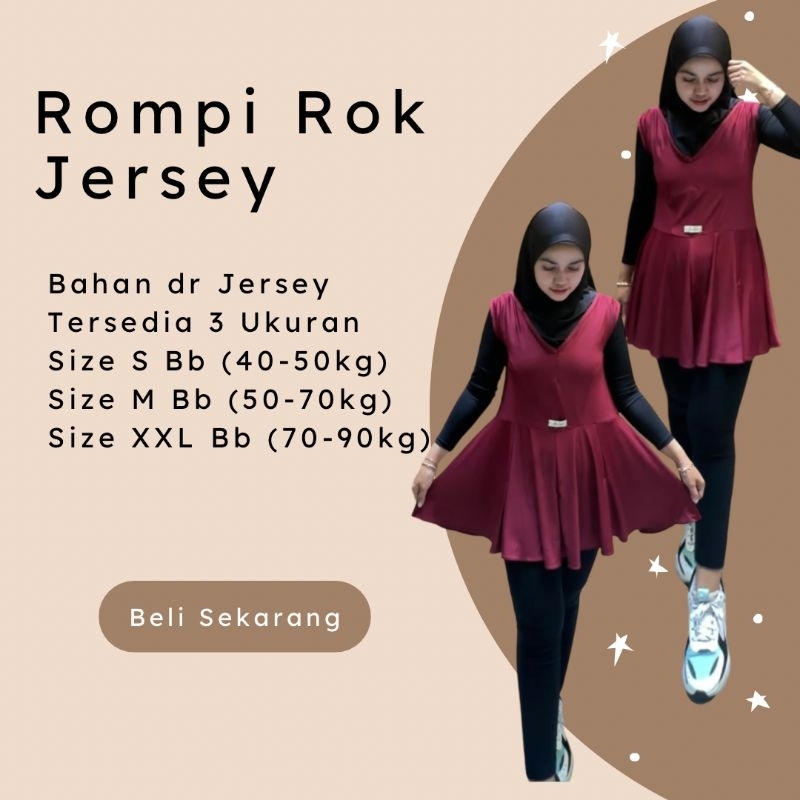 Jual Rompi Rok Jersey Tanpa Lengan Wanita Atasan Olahraga Outdoor Sport ...