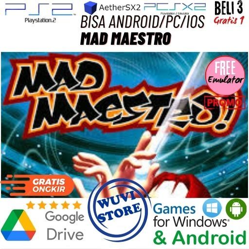 Jual PS 2 Mad Maestro | Bisa di PC / Android / IOS Plus Emulator | Beli 3 Gratis 1 | Shopee ...