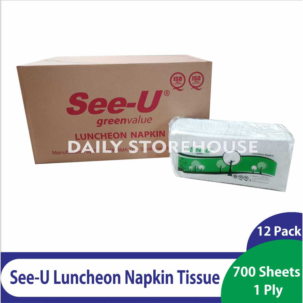 Jual 1 Dus See-U Tissue Luncheon Napkin Tisu Catering Tisu Sendok 700 ...