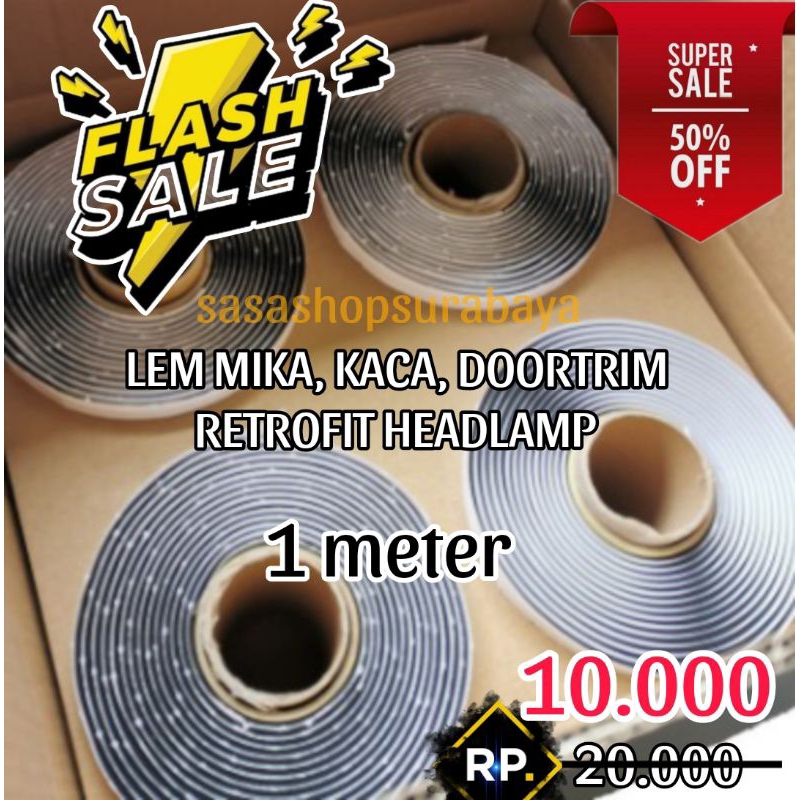 Jual Lem headlamp mika lampu sealant 1 meter FLASHSALE TOKO | Shopee ...