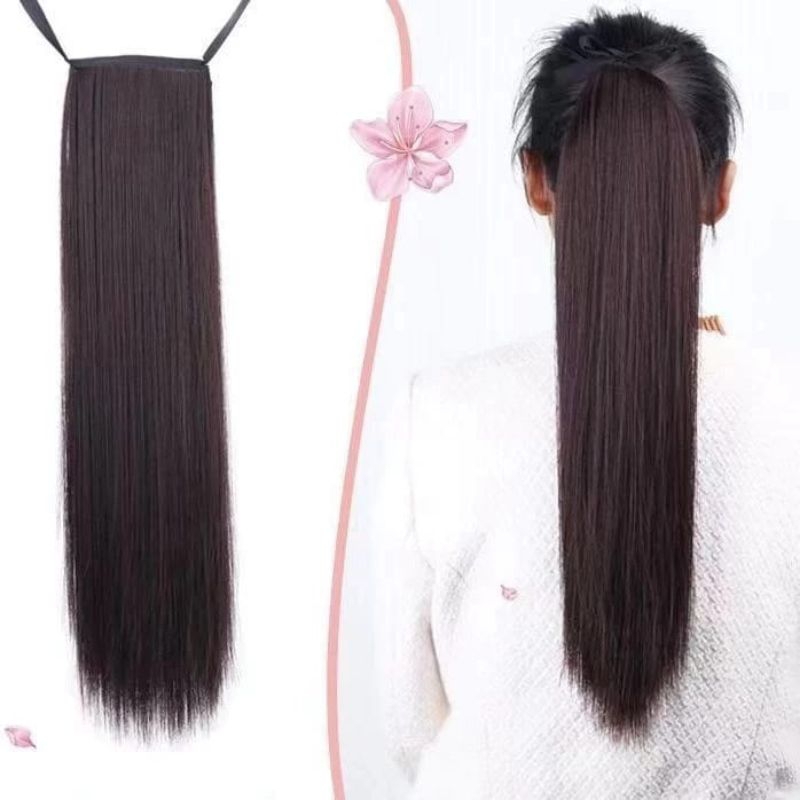 Jual {JY} Rambut Palsu Ikat Tali Panjang 45cm Model Lurus / Rambut ...