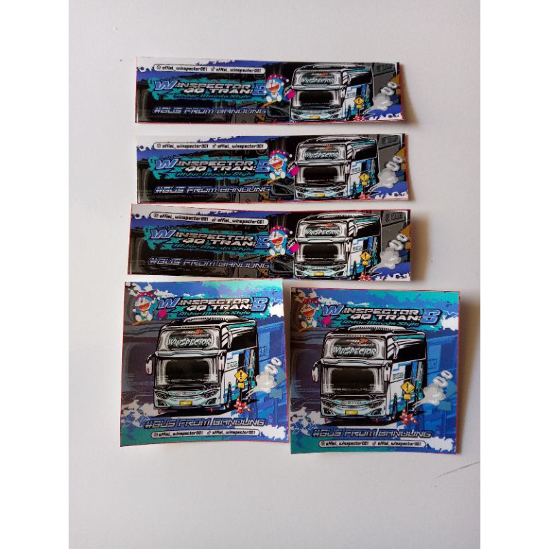 Jual stiker bus winspector berbagai macam versi terbaru isi 5 sampai 10 ...