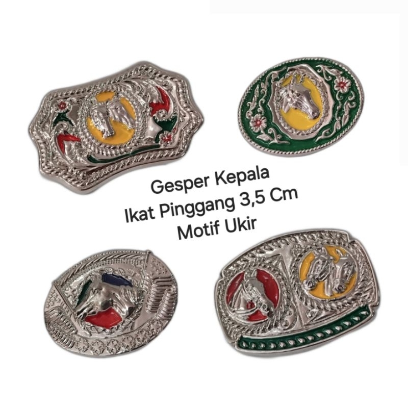 Jual GESPER KEPALA IKAT PINGGANG KULIT 3,5CM | Shopee Indonesia