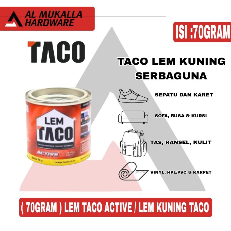 Jual (70 gram) Lem Taco Active 70 gram | Lem HPL Vinyl | Lem Panel ...
