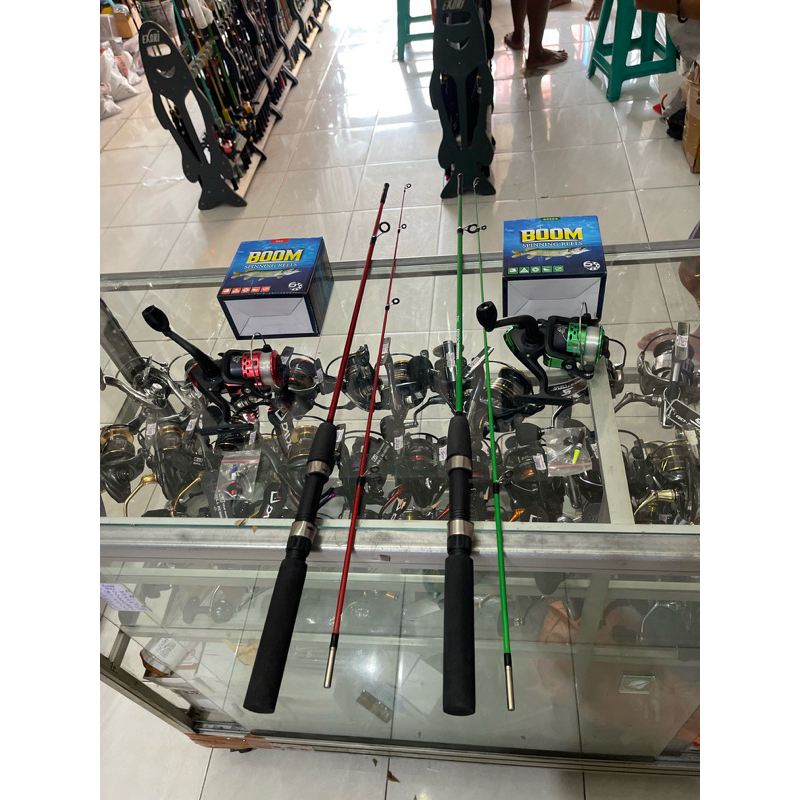 Jual joran Set SB2 Fiber 150cm / 165cm Solid + Reel Atom Komplit ...