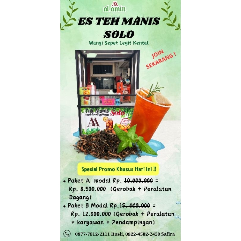Jual Franchise Teh Solo Al Amin | Shopee Indonesia