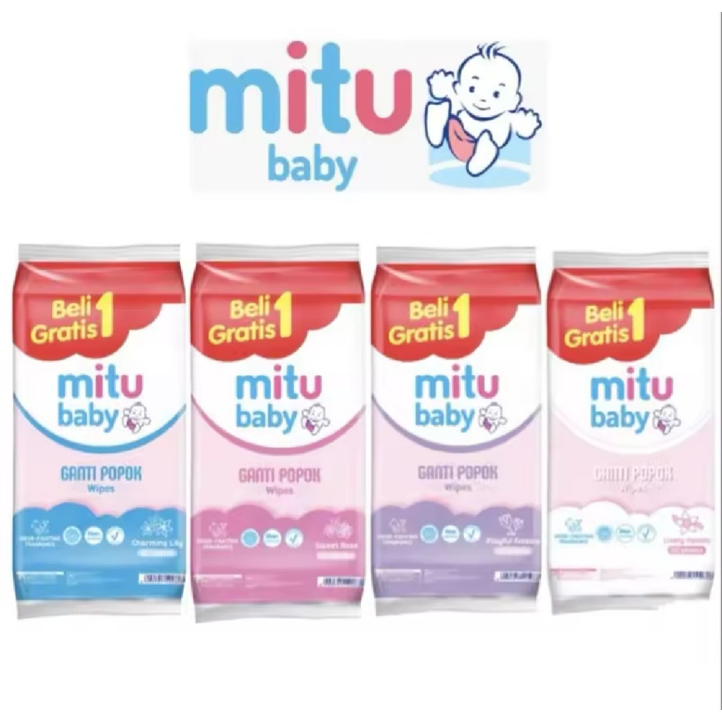 Jual Mitu Baby Tisu Basah Ganti Popok Beli 1 Gratis 1 ( 50'S + 50'S ...