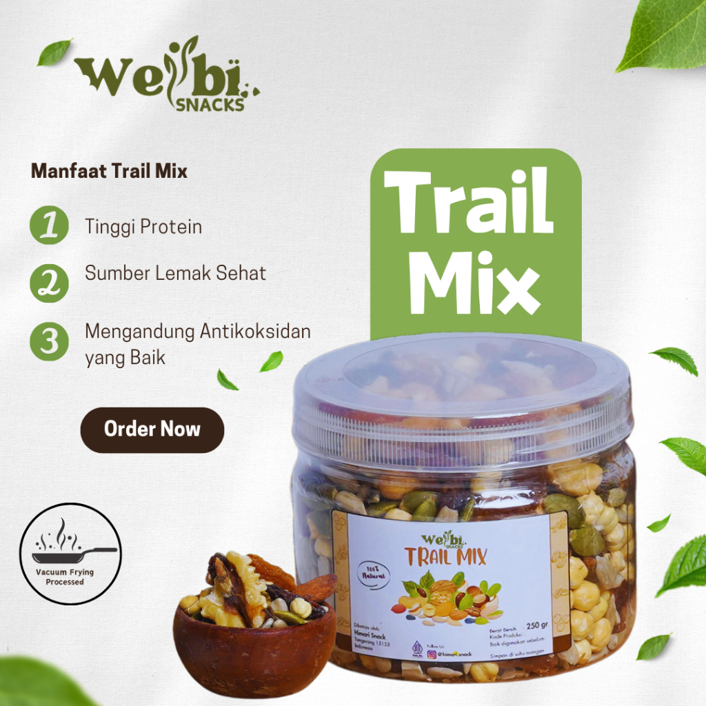 Jual Trail mix Cemilan Sehat Halal Wellbi Snack Mixed Nuts Dried Fruits dan Seeds 250gr | Shopee ...