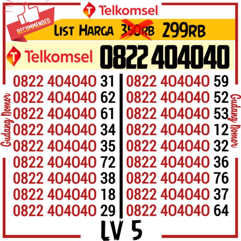 Jual Nomor Cantik Telkomsel Simpati 4G LTE Sim Card Nomor Cantik ...