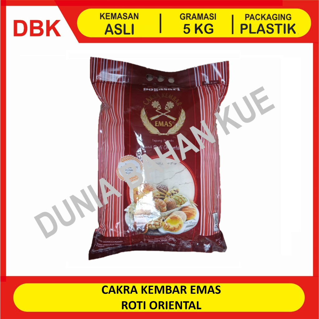 Jual CAKRA KEMBAR EMAS ROTI ORIENTAL 5 KG / TEPUNG TERIGU ORIENTAL ...