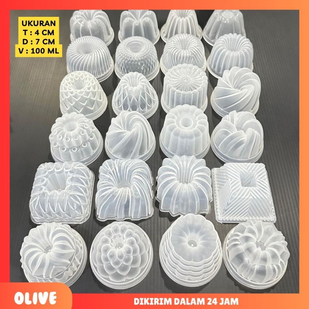 Jual [24Pcs dengan 24 model] Cetakan puding mini Loyang ager ager ...