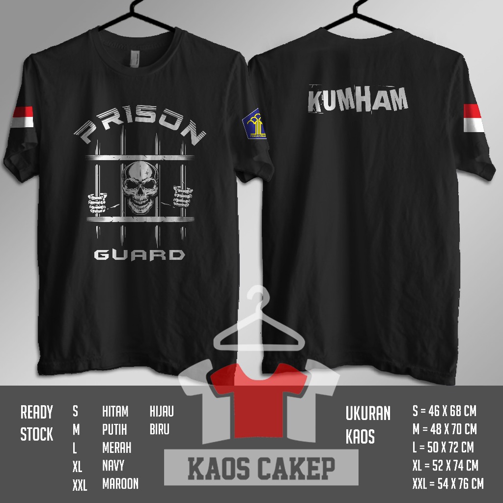 Jual Kaos Prison Guard KEMENKUMHAM Baju Distro | Shopee Indonesia