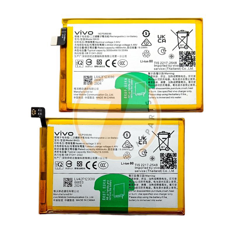Jual BATTERY BATRE BATERAI VIVO Y03 / Y18 BA33 | Shopee Indonesia