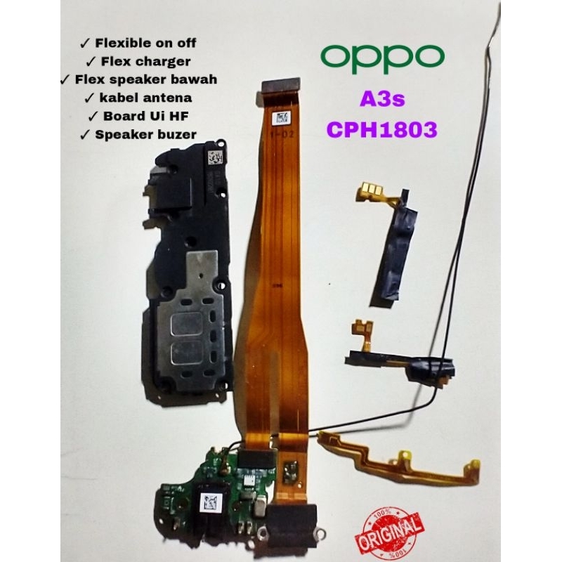 Jual oppo a3s coh 1803 papan cas konektor charger speaker buzer ...