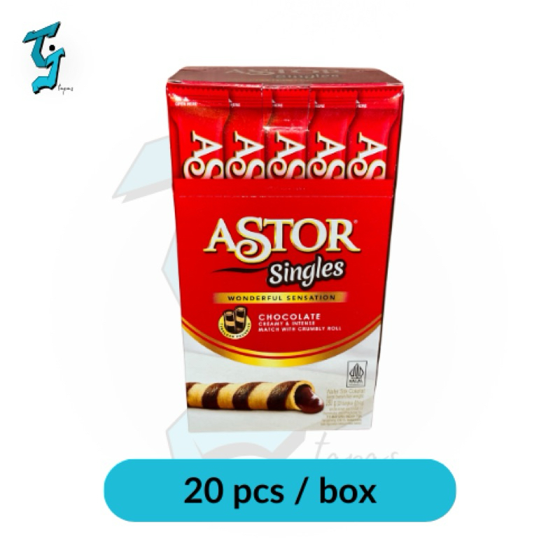 Jual Astor singles cokelat/coklat. 1 Box isi 20 Pcs @12.5g. | Shopee ...