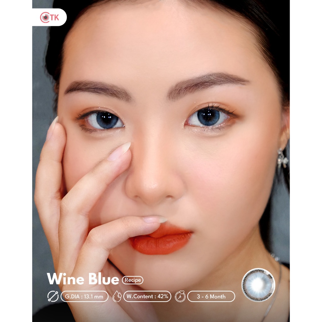 Jual Softlens Minus SWEETY RECIPE WINE BLUE (0.00 sd -6.00) Diameter 14 ...