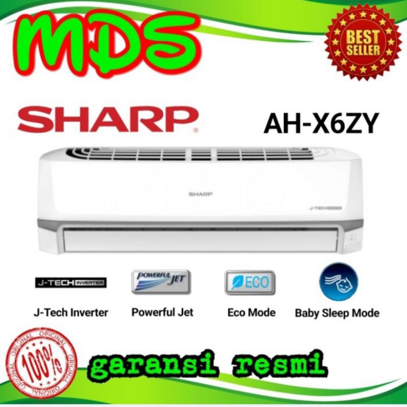 Jual AC SHARP AH - X 6BEY /6 ZY GARUDA SERIES INVERTER HARGA UNIT ONLY ...