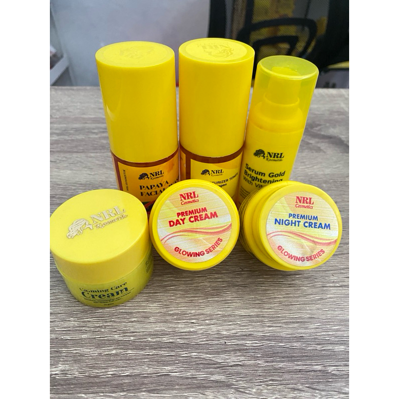 Jual COD PAKET LENGKAP MUKA NORMAL NRL KOSMETIK( cream glowing , serum ...