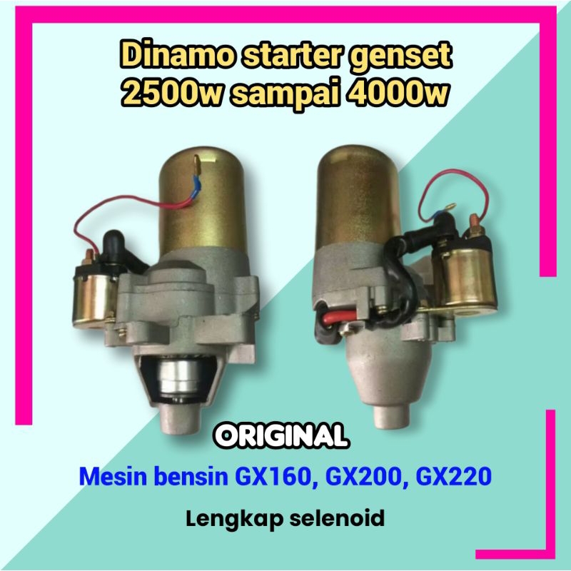 Jual Dinamo starter engine genset ET 2500 3000 4000 Watt generator ...