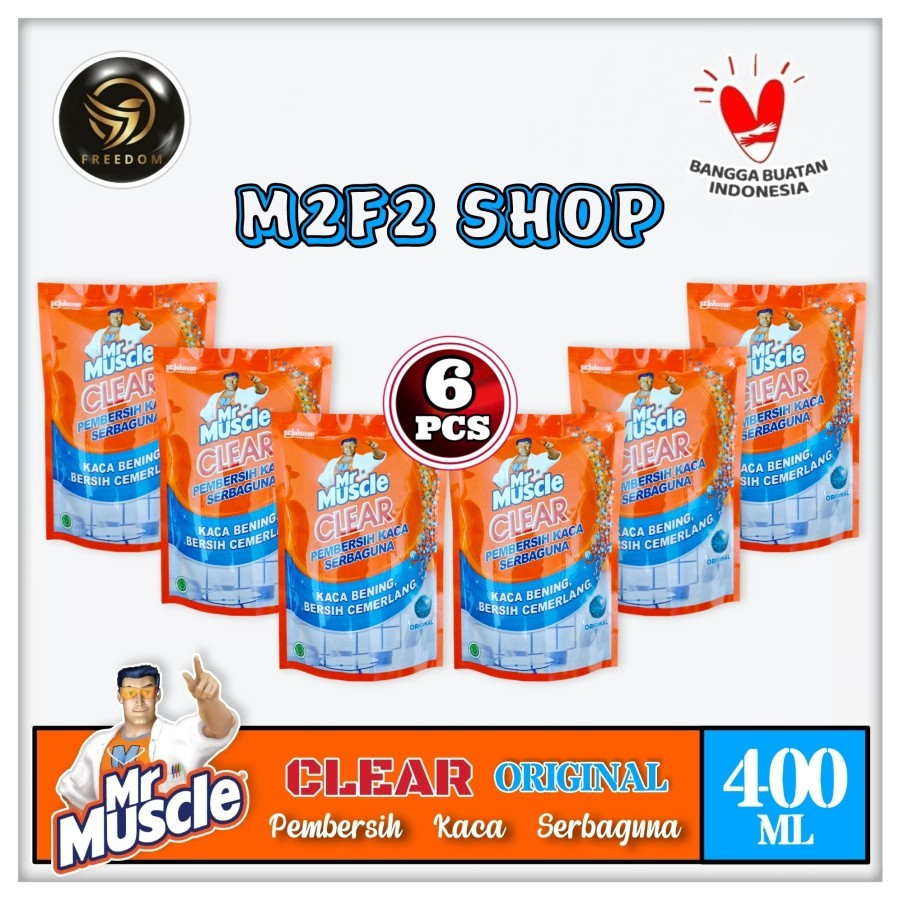 Jual Mr Muscle Clear Pembersih Kaca Serbaguna Original Pouch Refill ...
