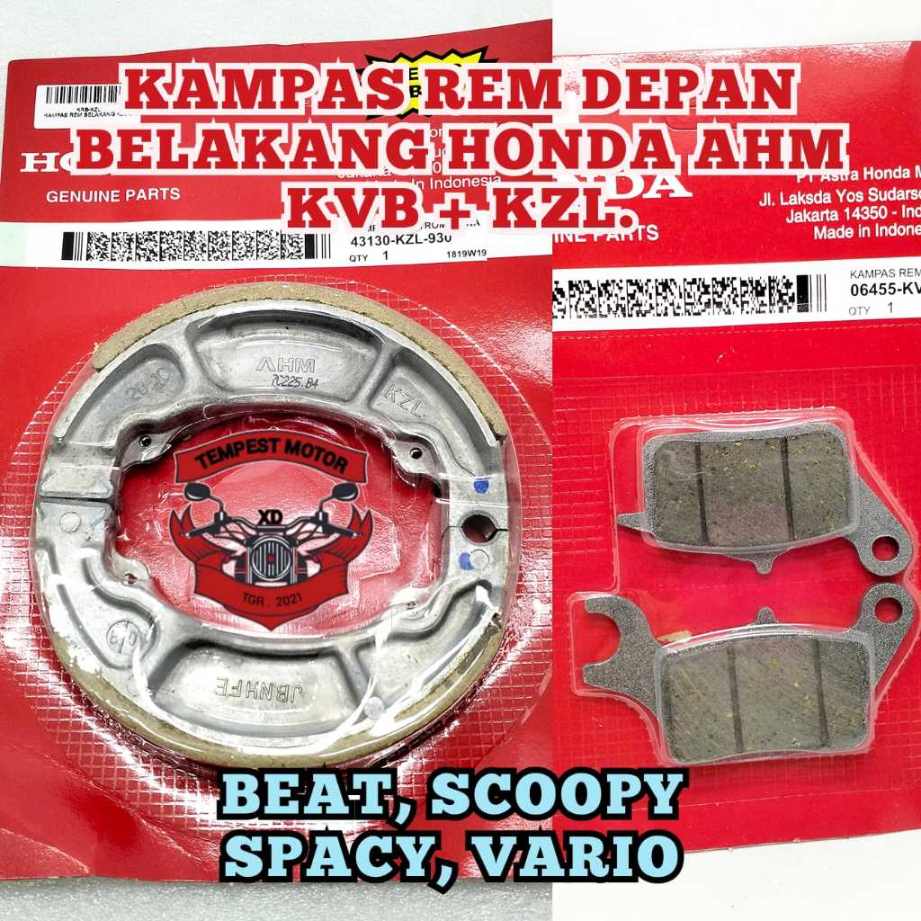 Jual KAMPAS REM DEPAN BELAKANG BEAT KAMPAS HONDA KZL KVB DISPAD SCOOPY ...