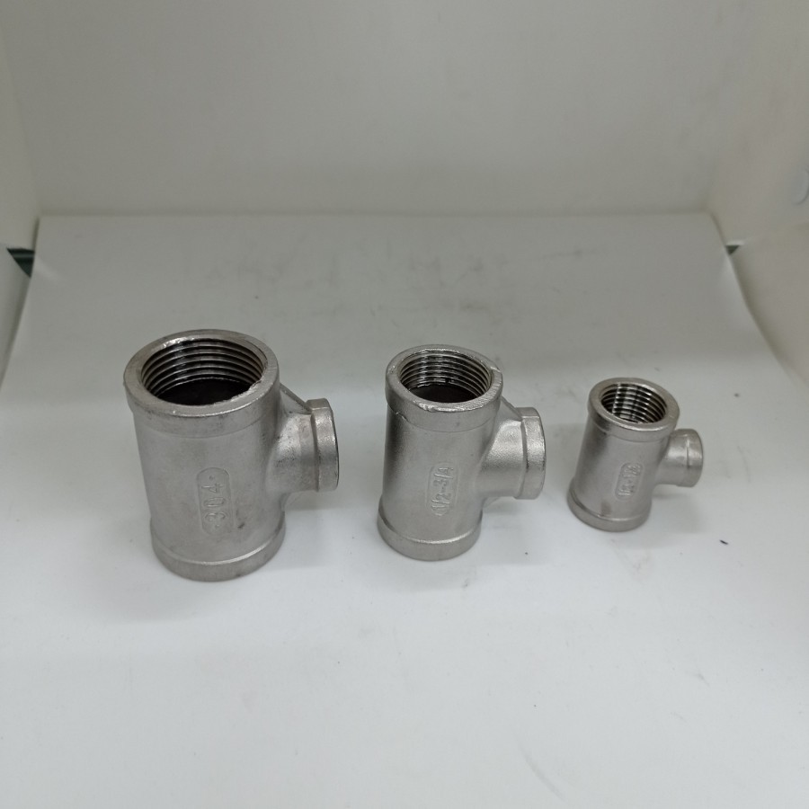 Jual V-SOK TEE CABANG 3 STAINLESS DRAT LUAR 1 1/4 X 3/4 INCH | Shopee ...