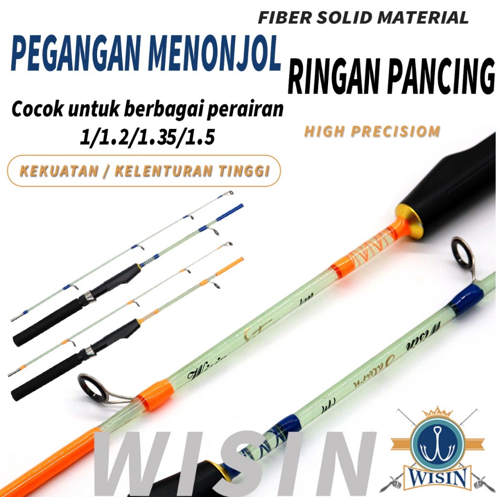 Jual WISIN Joran Pancing Model Transparan 1.00m - 1.50m Joran Pancing Bahan Fiber Solid Cocok ...