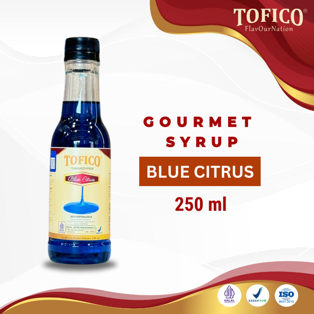 Jual Syrup Blue Citrus Tofico / Sirup Rasa Blue Citrus 250 ML / Tofico ...