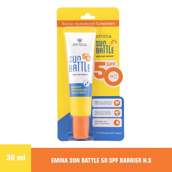 Jual Emina Sun Battle Sunscreen 30 ml Spf 50 Pa++++ Cica Acne Fighter ...
