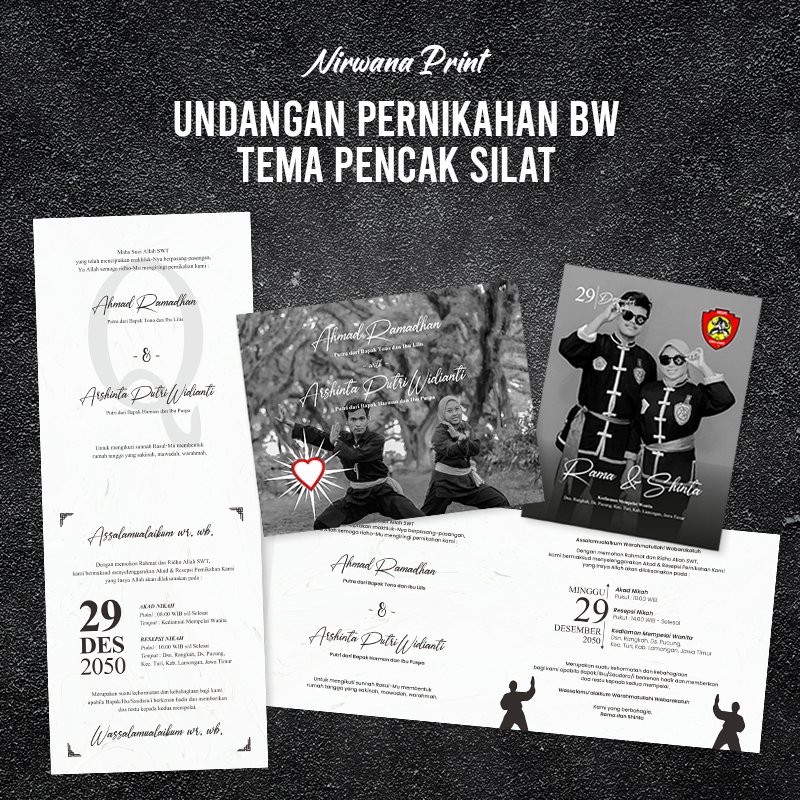 Jual Undangan Nikah Perguruan Silat PSHT | IKSPI Seri Ekonomis | Shopee ...