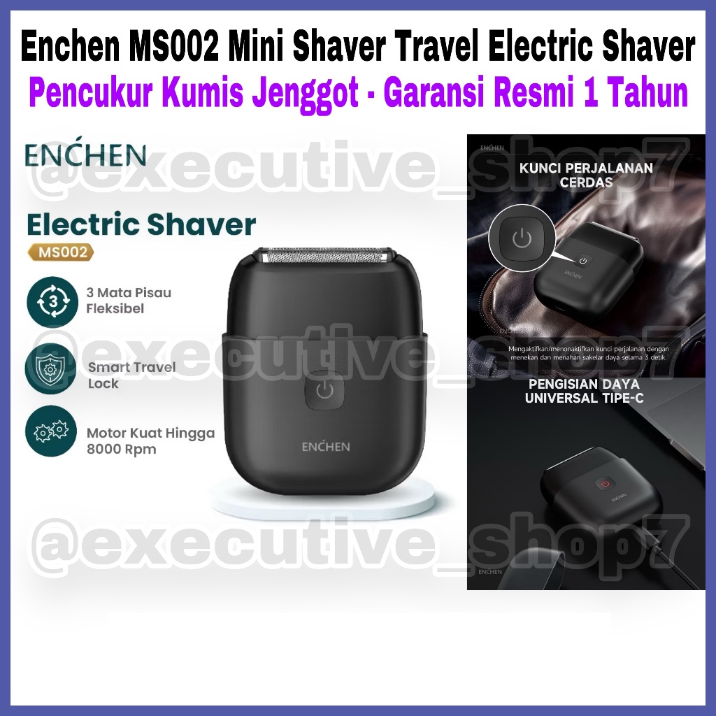 Jual Enchen MS002 Mini Shaver Travel Electric Shaver - Pencukur Kumis Jenggot - Garansi Resmi 1 ...