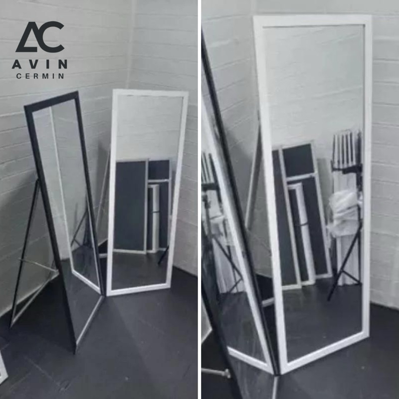 Jual Kaca Cermin standing mirror minimalis full body 130 x 45 | Shopee ...