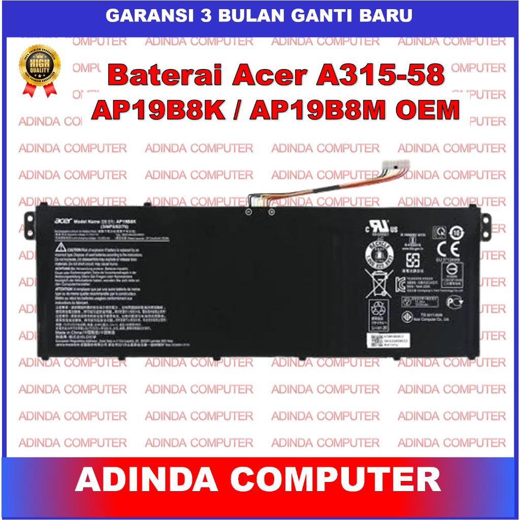 Jual Baterai Acer Aspire 3 A315-58 A317-52 A317-53 A514-53 A515-56 ...