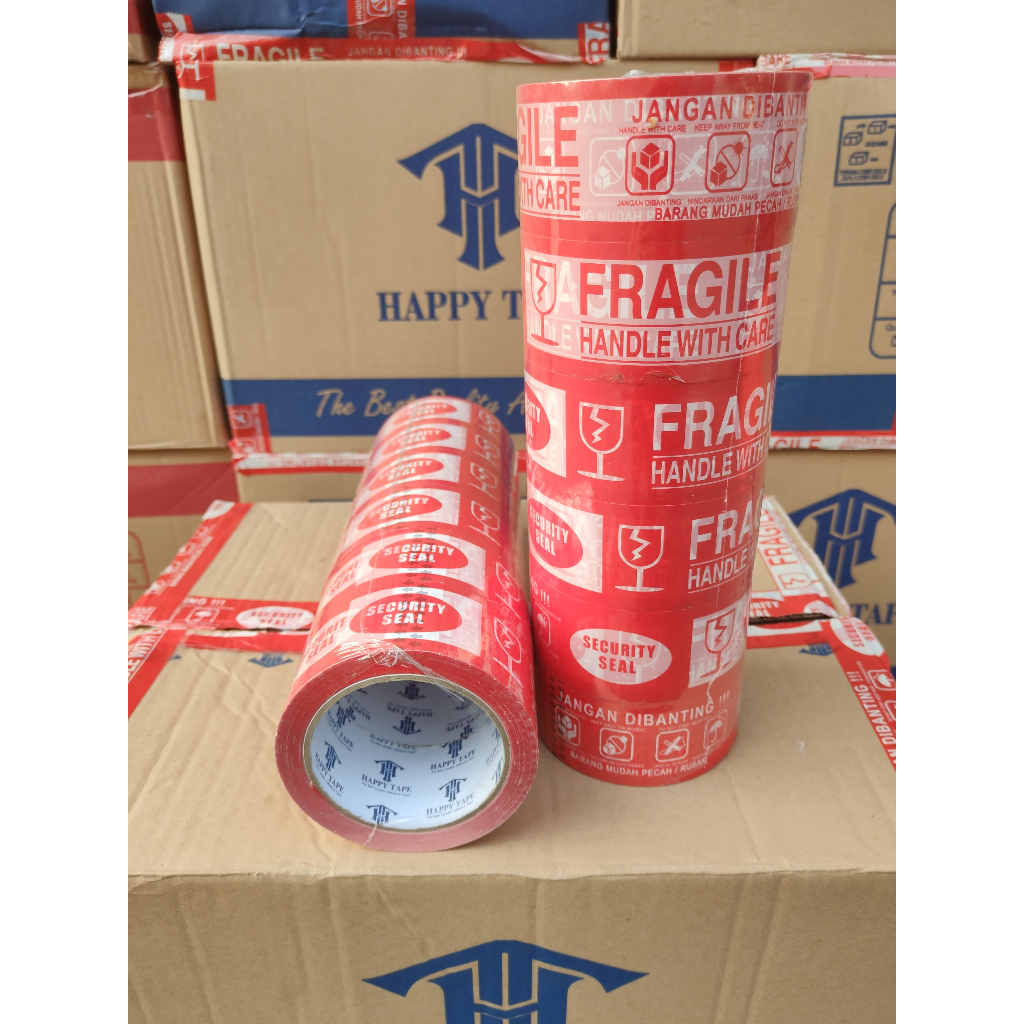 Jual Lakban Fragile Unboxing 48mm x 100yard ( Slop ) | Shopee Indonesia