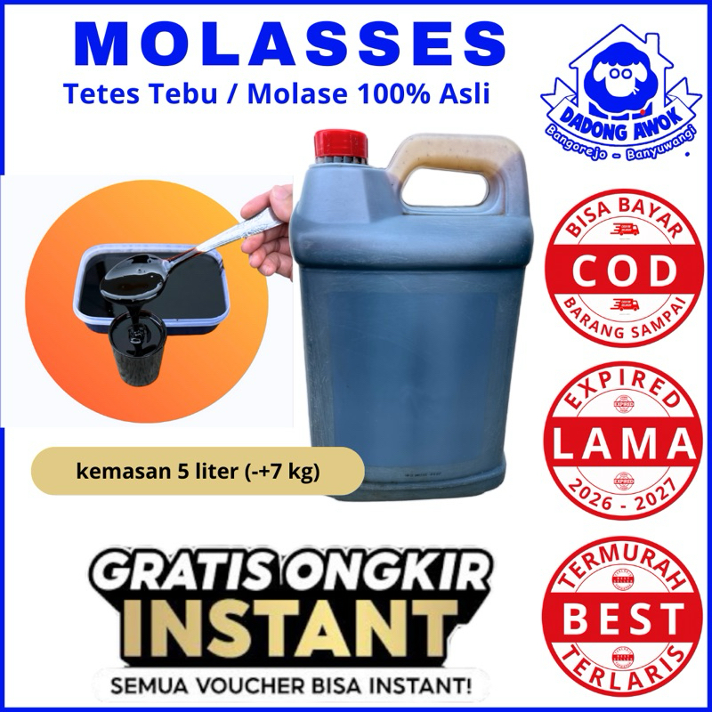 Jual Tetes Tebu Murni 100% isi 5 liter (-+ 7 kg) molase / Molase ...