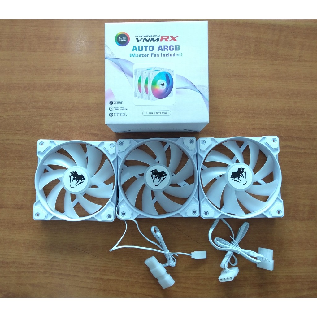 Jual Fan Casing VenomRX RHOMBUS Auto A-RGB 1pack isi 3 - Black/White ...