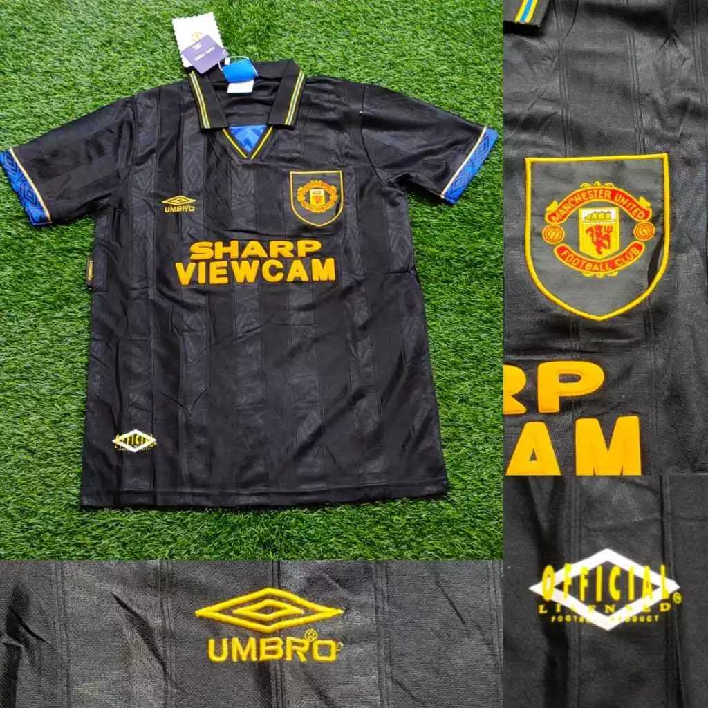 Jual JERSEY RETRO VINTAGE MU KUNGFU HITAM AWAY 93/94 GRADE ORI CLASSIC ...