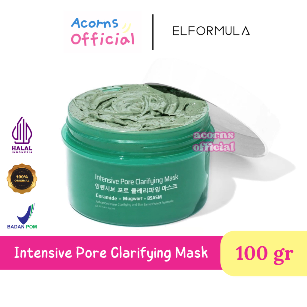 Jual ELFORMULA Intensive Pore Clarifying Mugwort Mask 100gr | Shopee ...