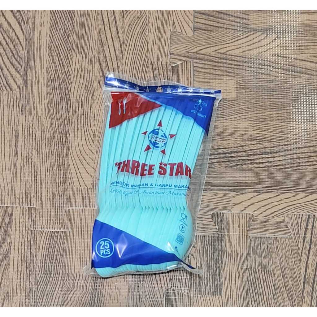 Jual Sendok Makan Biru Muda Merek Three Star Premium | Shopee Indonesia
