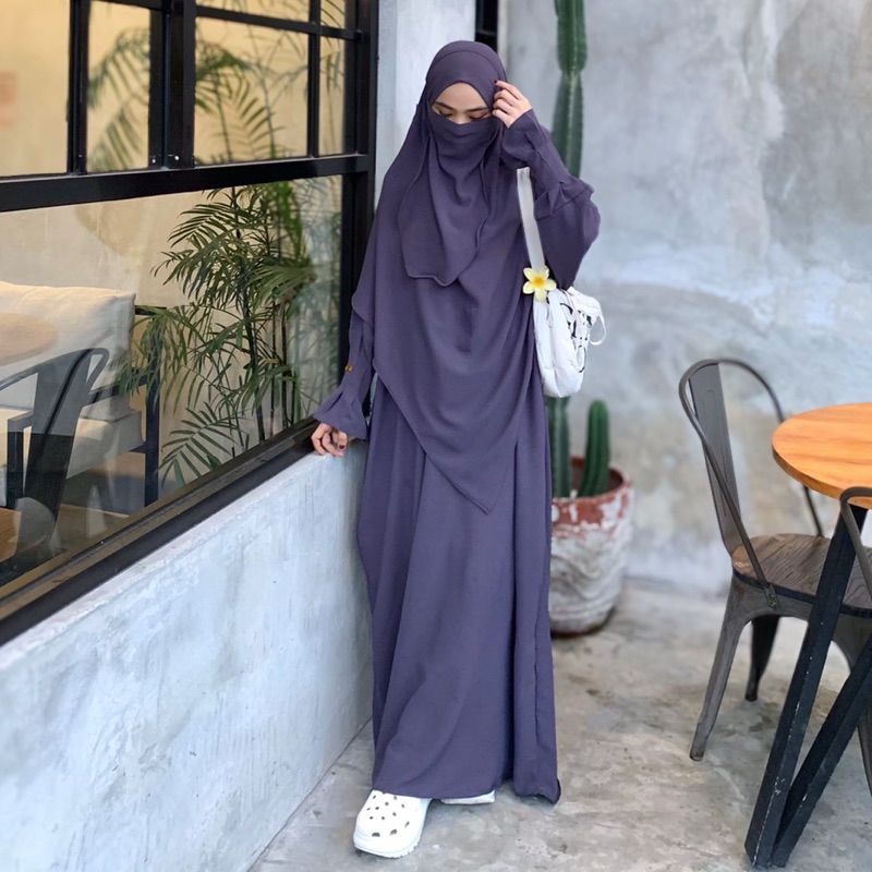 Jual Tsurayya - One Set Abaya Jannah (Abaya+Frenchkhimar) Free Cadar ...