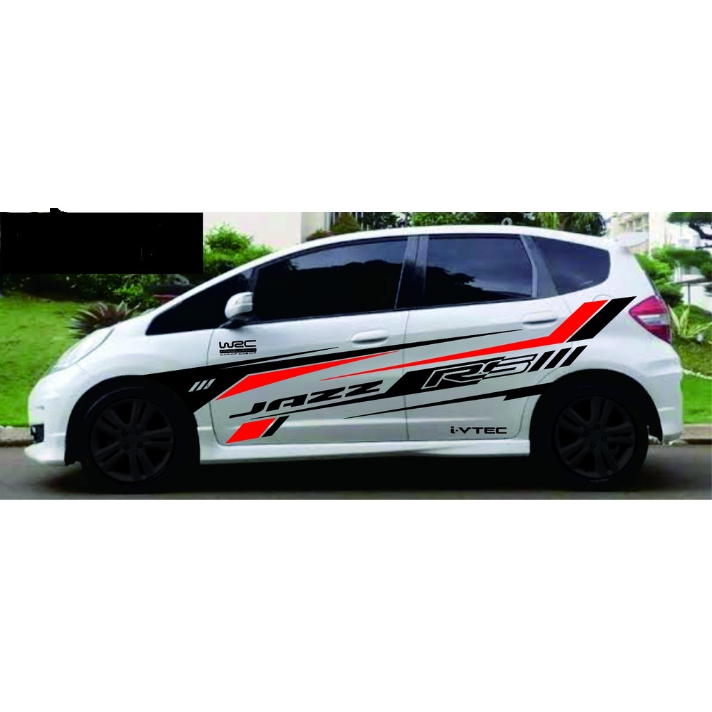Jual Stiker mobil Honda jazz Cutting Sticker Honda jazz Brio Satya Agya ...