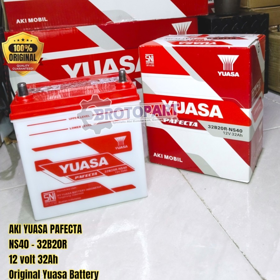 Jual Aki Mobil Toyota Avanza, Rush, Agya Accu Basah Yuasa NS40 Pafecta 32Ah | Shopee Indonesia