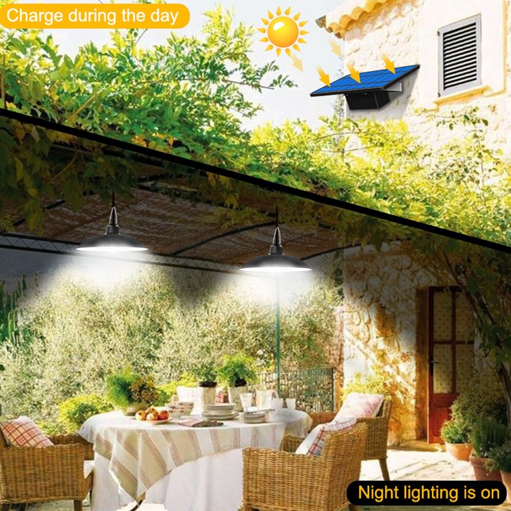 Jual Lampu Taman Tenaga Surya Solar Cell Panel Matahari Gantung Bohlam ...