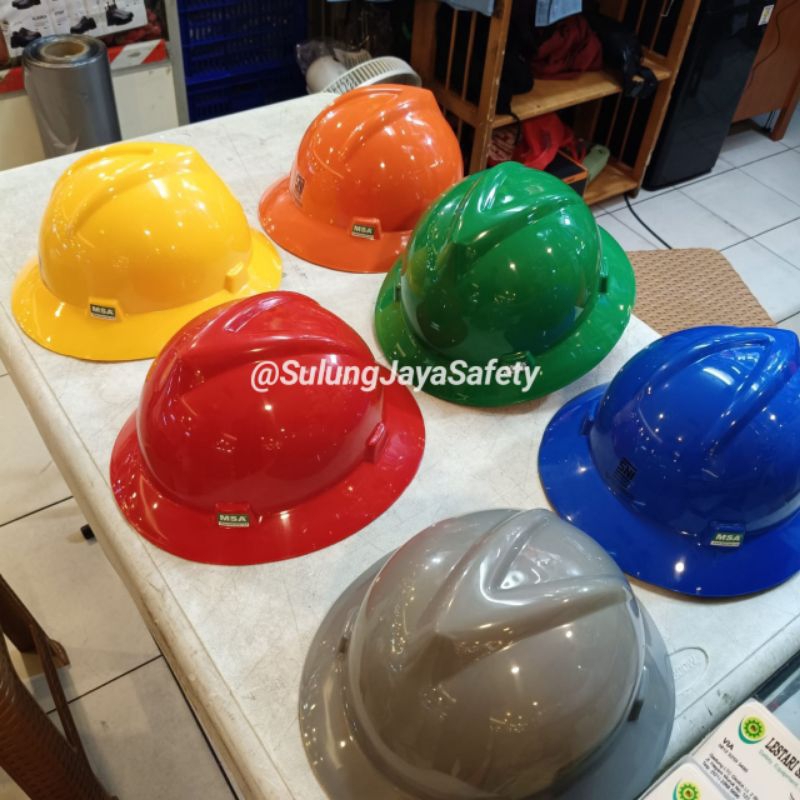 Jual Helm Safety MSA Fullbrim Warna Lengkap Inner Fastrack + Tali Dagu ...