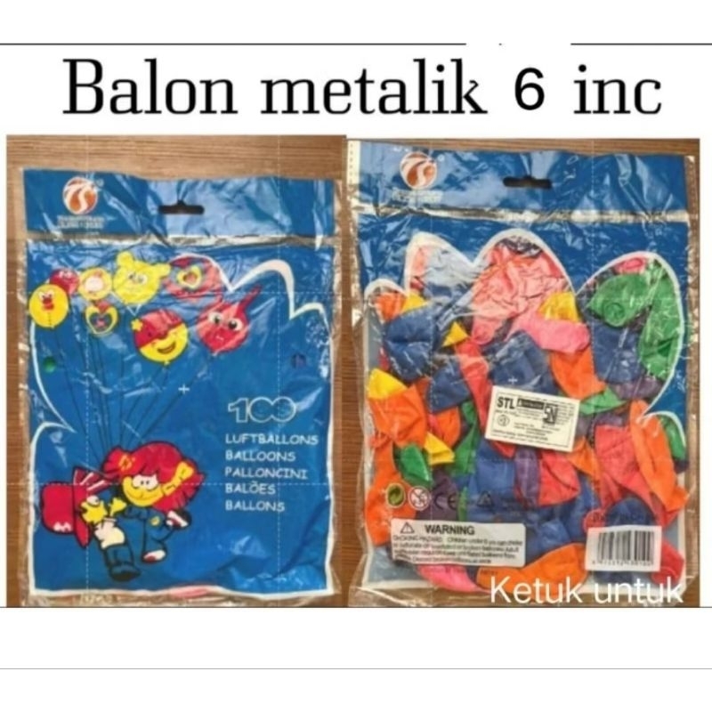 Jual BALON METALIK 6 INCH - BALON METALIK - BALON LATEX - BALON ULANG ...
