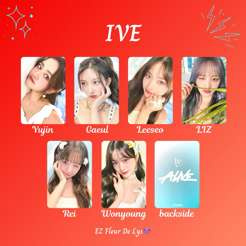 Jual photocard replika pc unofficial IVE alive YUJIN GAEUL LEESEO LIZ REI WONYOUNG | Shopee ...