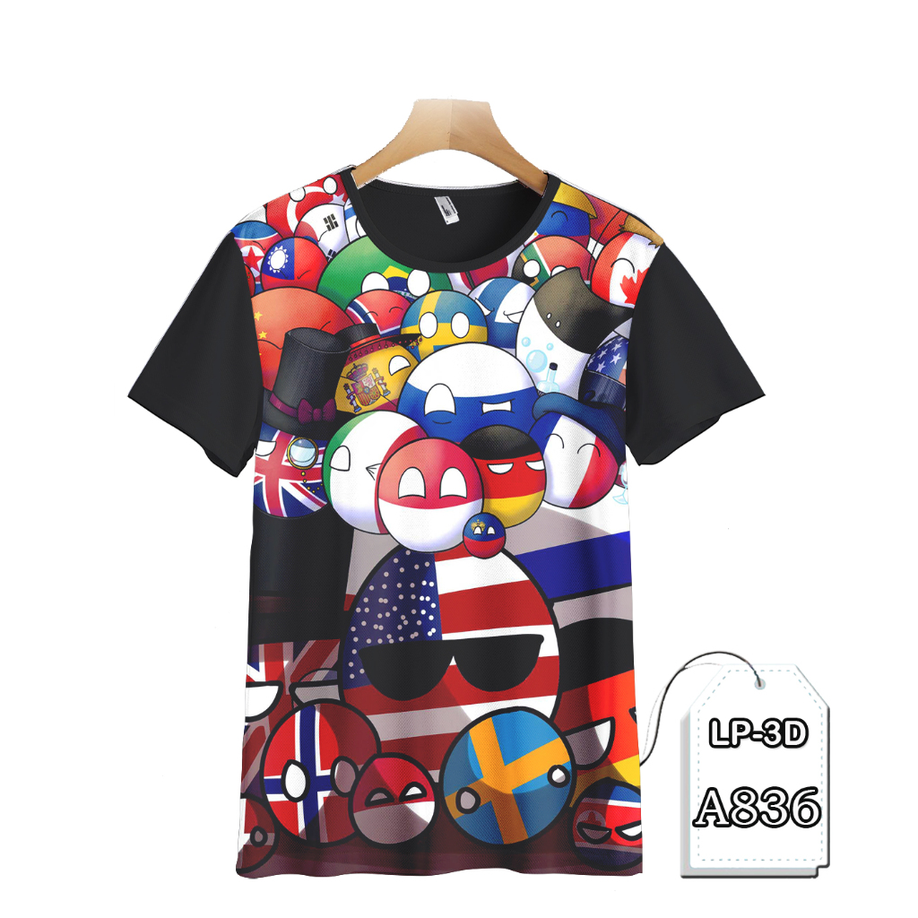 Jual Kaos Countryballs Baju Anak dan Dewasa Gambar Bola Negara Trendy ...