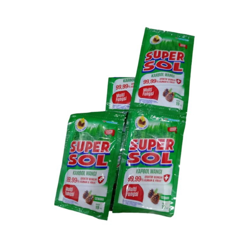 Jual Supersol Karbol Wangi Cemara Sachet Isi 12 Pcs / 19ml | Shopee ...