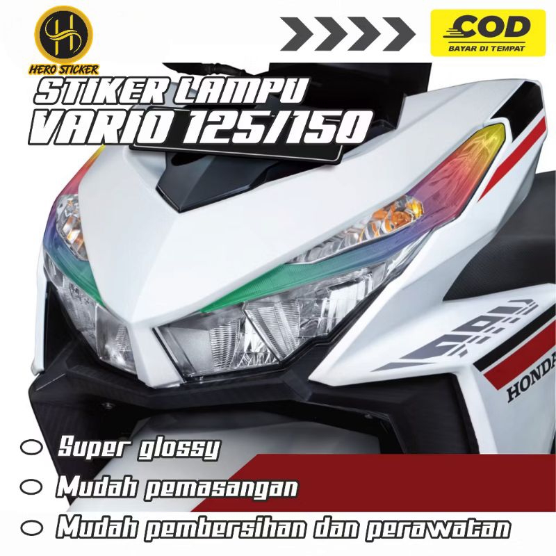 Jual STICKER STIKER LAMPU ALIS PELANGI VARIO LED 125/150 2015 - 2017 ...